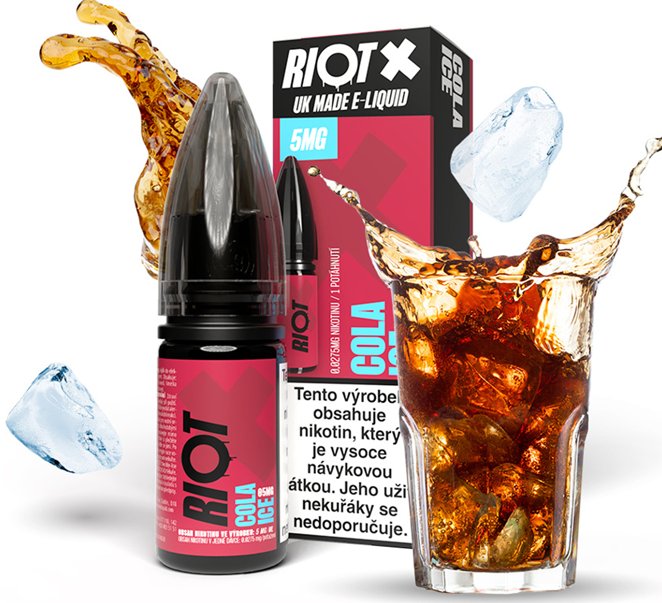 Liquid RIOT X Salt Cola Ice (Ledová cola) 10ml - Nikotin: 20mg | VapeCig